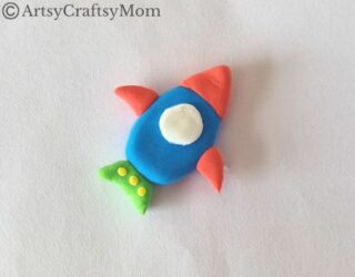 Colorful DIY Clay Rocket Tutorial for Kids