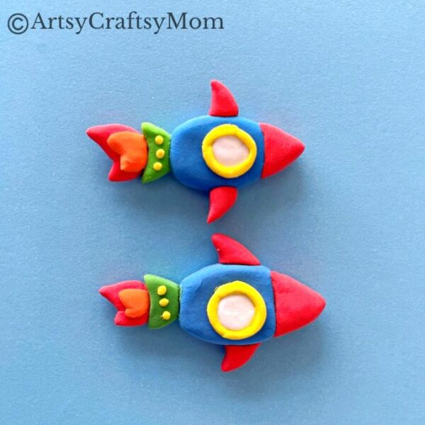 Colorful DIY Clay Rocket Tutorial for Kids