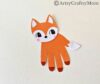 Cute and Simple Handprint Fox Papercraft for Kids
