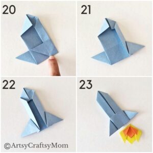 Quick and Easy Origami Rocket Craft for Kids