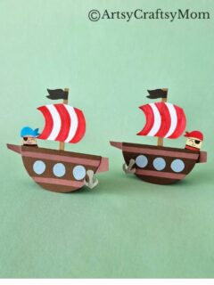 Fun and Easy Rocking Pirate Ship Craft for Kids