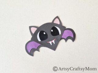 Quick and Easy Bat Corner Bookmark Craft for Kids
