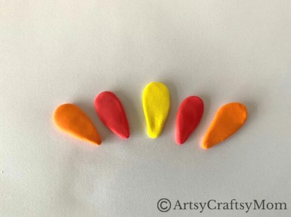 Colorful Clay Turkey Craft for Thanksgiving