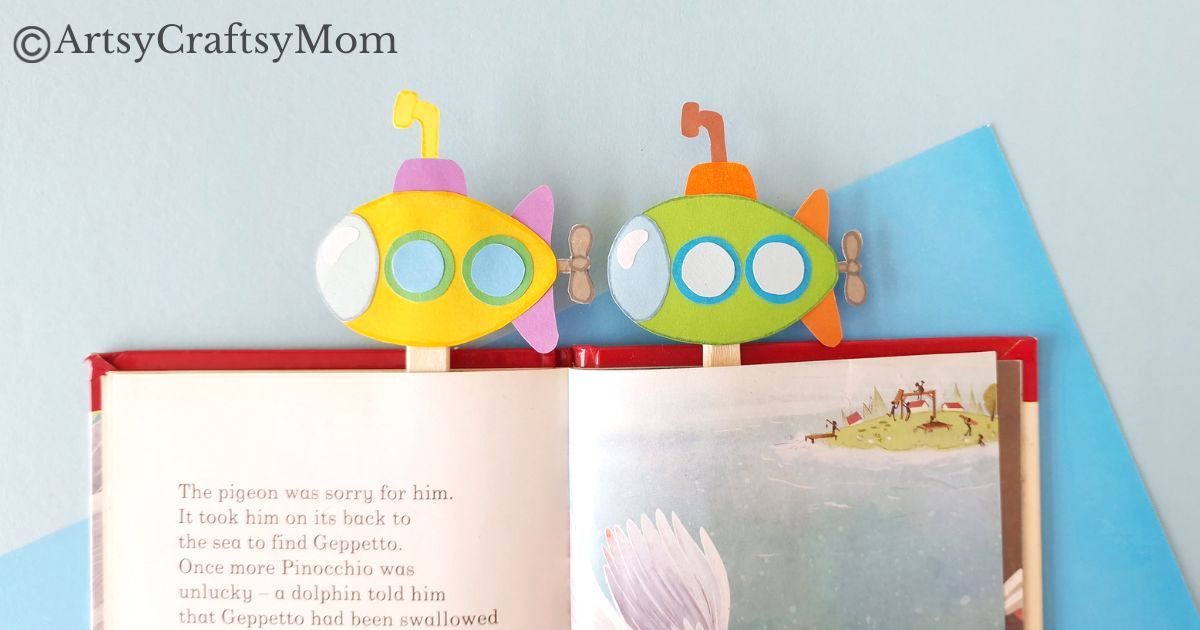 Superb Submarine Bookmark Papercraft for Kids