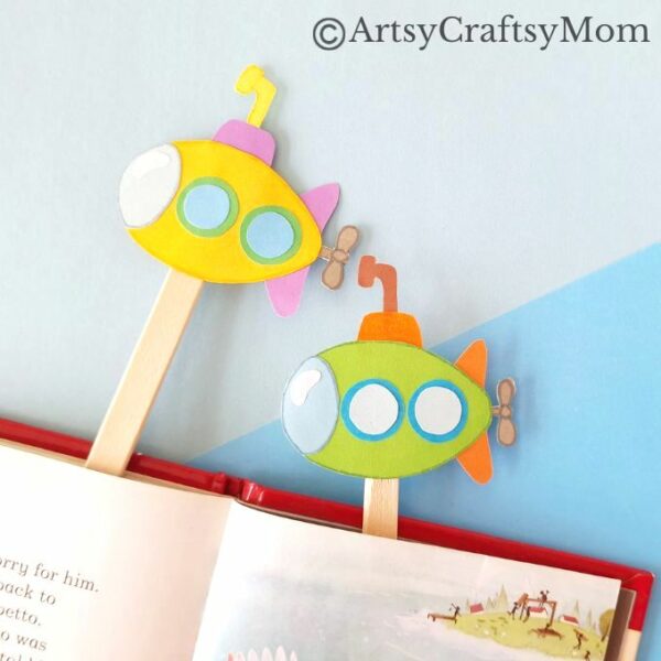 Superb Submarine Bookmark Papercraft for Kids