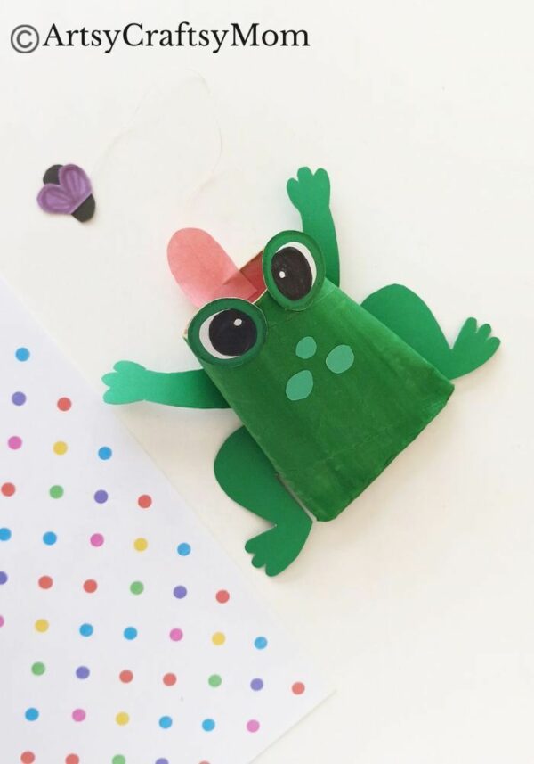 Fun Toilet Paper Roll Frog Craft for Kids