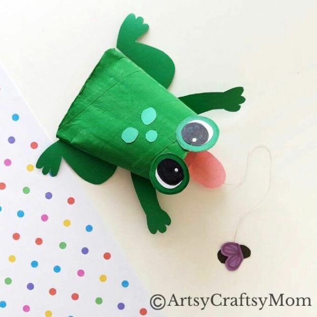 Fun Toilet Paper Roll Frog Craft for Kids
