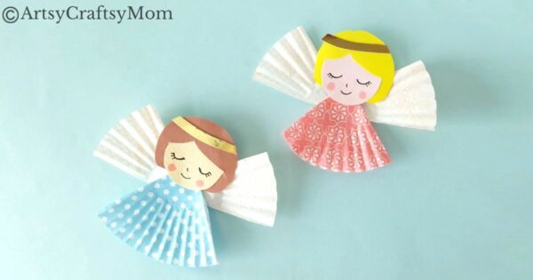 Cute and Creative Cupcake Liner Angel Craft for Kids