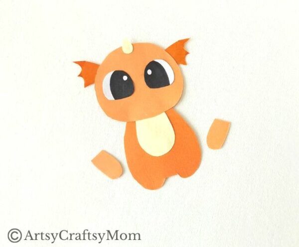 Cute and Easy Dragon Bookmark Papercraft for Kids