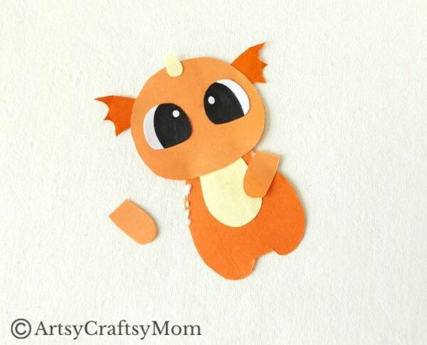 Cute and Easy Dragon Bookmark Papercraft for Kids