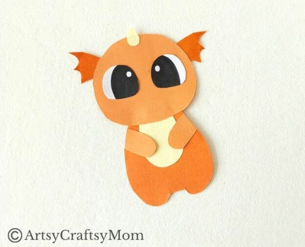 Cute and Easy Dragon Bookmark Papercraft for Kids