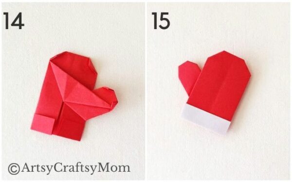 Adorable Origami Mittens Craft for Kids