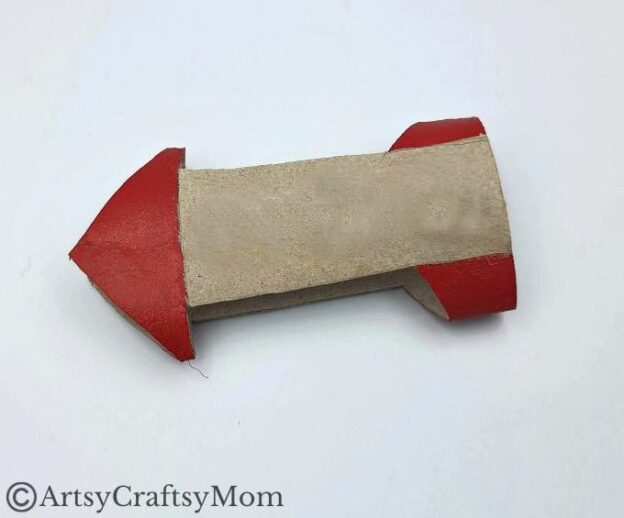 Bright and Colorful Toilet Paper Roll Rocket Craft