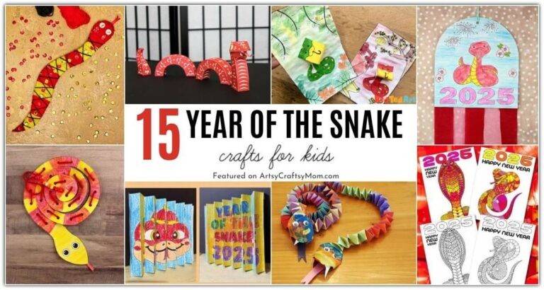 15 Easy Year of the Snake Crafts for Kids