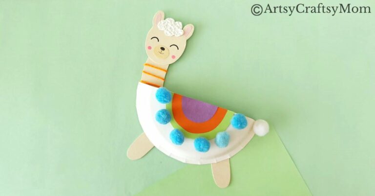 Fun and Pretty Paper Plate Llama Craft for Kids