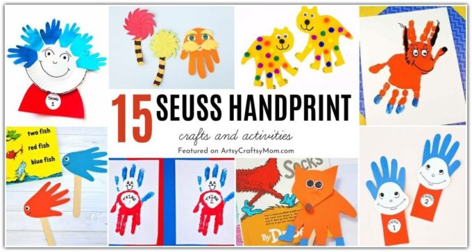 15 Slick and Simple Seuss Handprint Crafts for Kids
